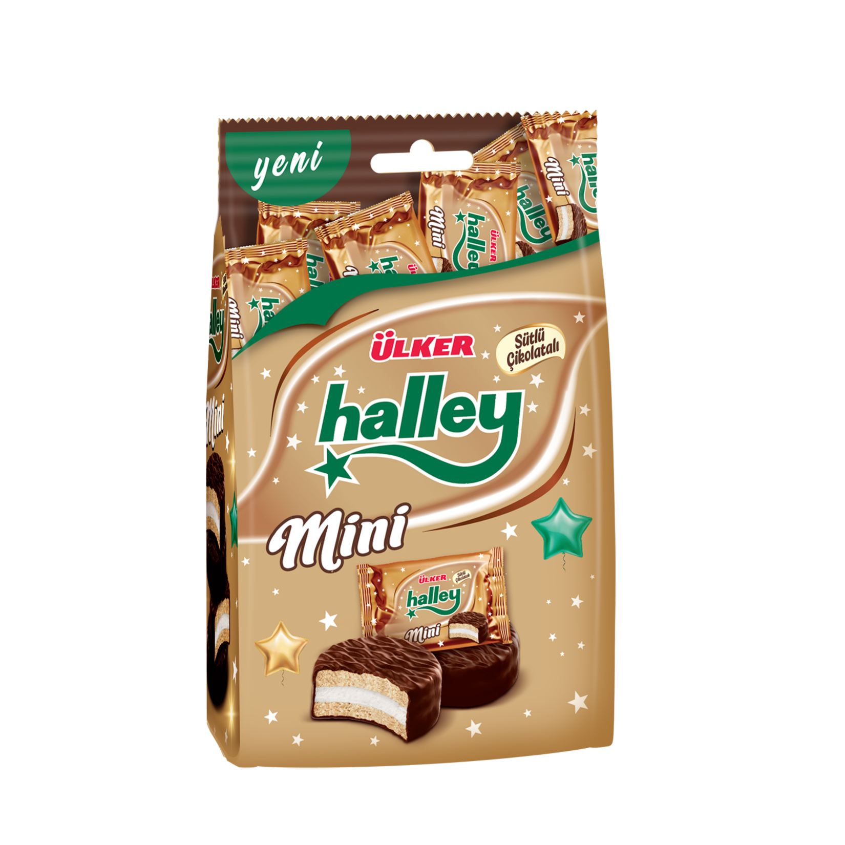 Ulker Halley Mini Chocolate Coated Marshmallow Biscuits - 103 Grams